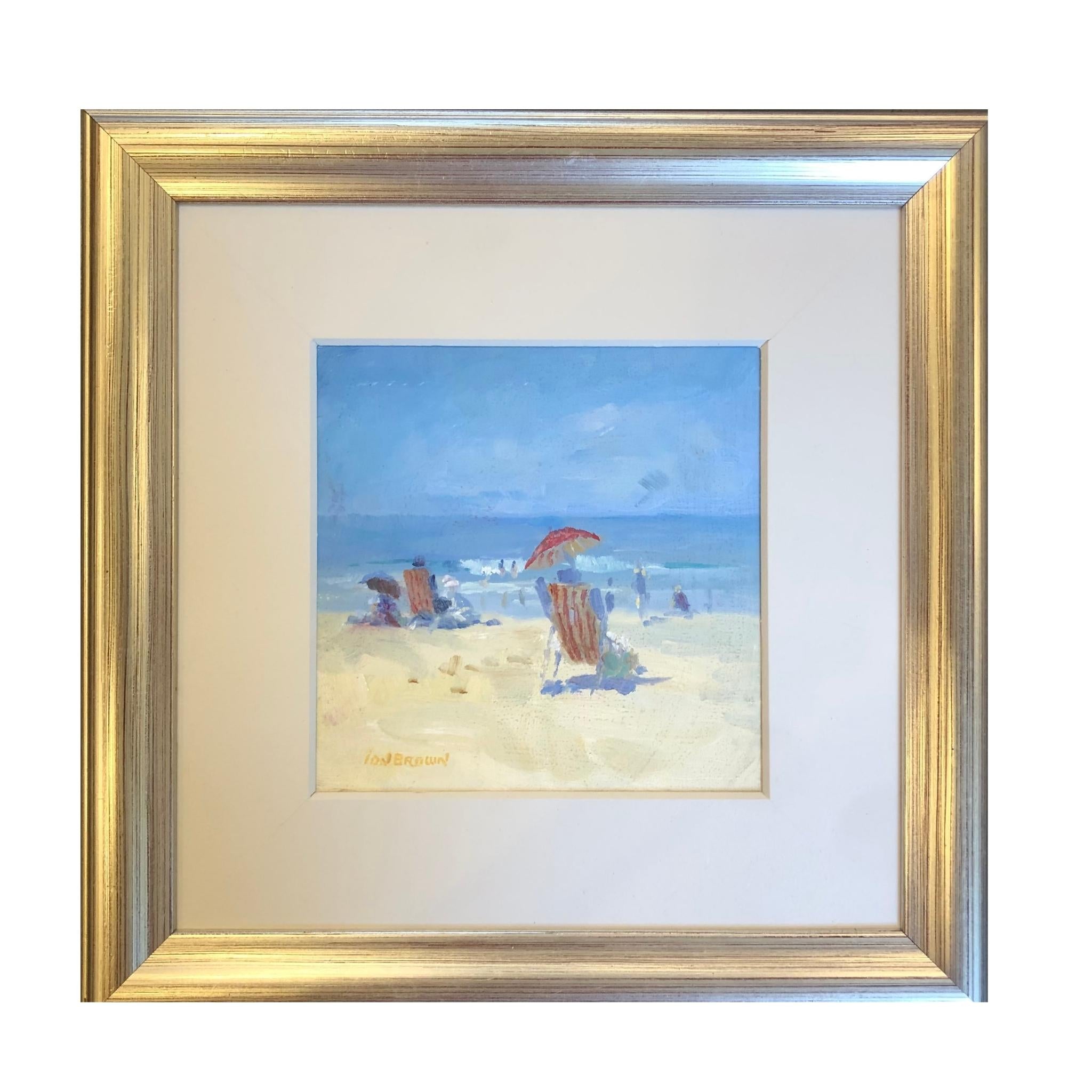 Waipatiki Beach HB - Small Oil Painting by Ion Brown – Red Peach Gallery